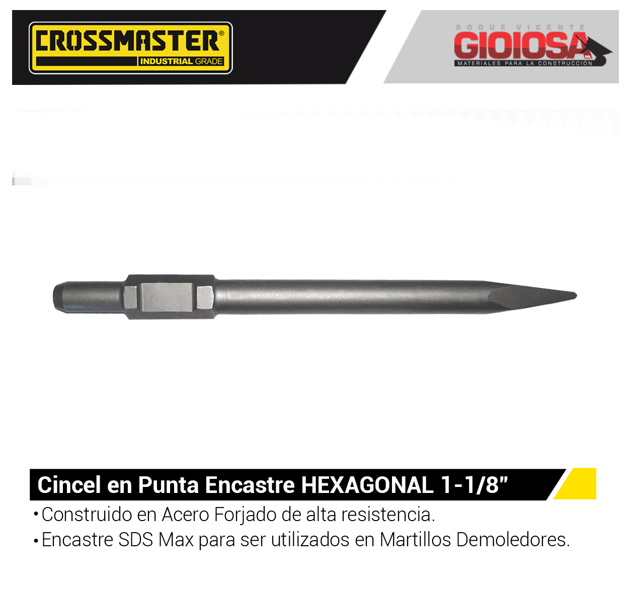 CM CINCEL PUNTA ENCASTRE HEXAGONAL