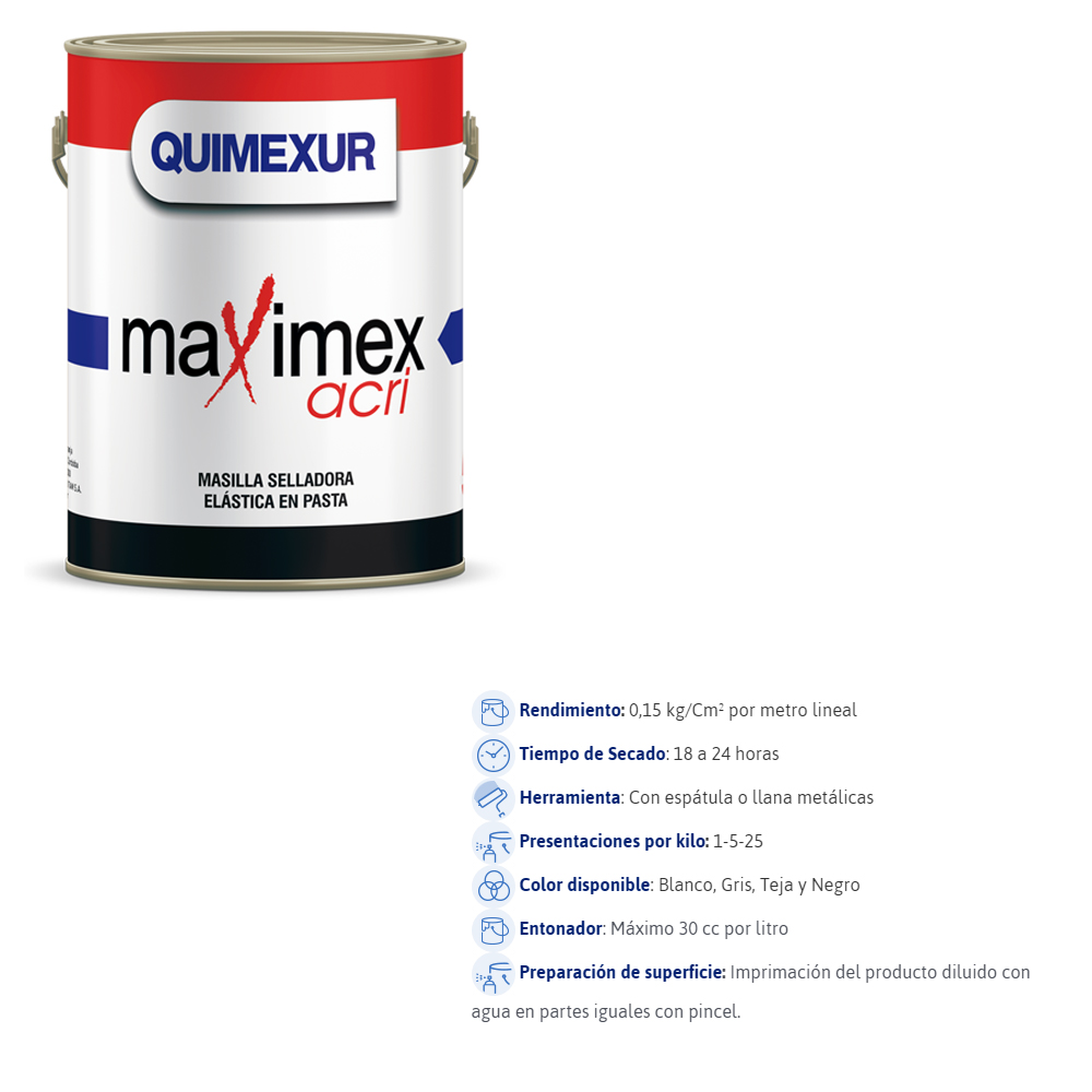 QM MASILLA MAXIMEX ACRI BLANCO 1KG